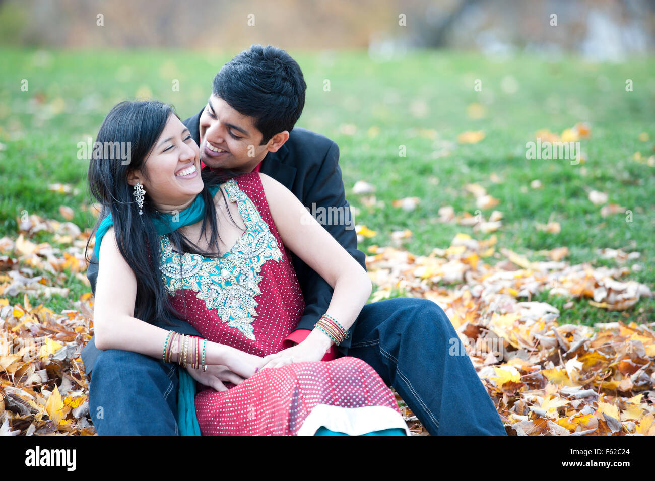 Young Happy Indian Couple Stock Photo - Alamy