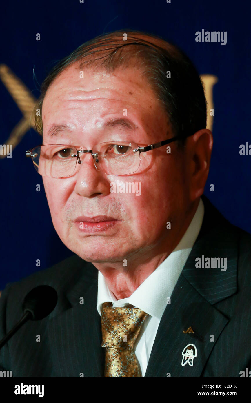 Tokyo, Japan. 10th Nov, 2015. Choe Okuno President of JA Zenchu (the ...