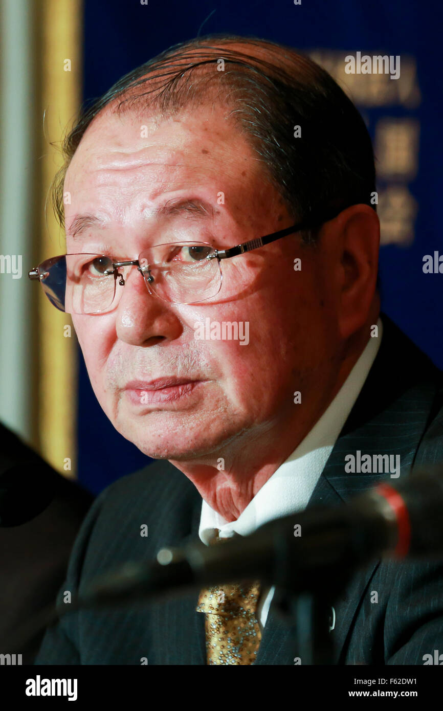 Tokyo, Japan. 10th Nov, 2015. Choe Okuno President of JA Zenchu (the ...