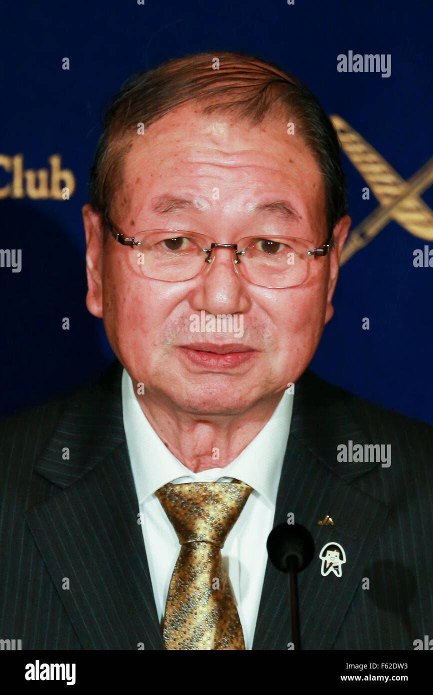 Tokyo, Japan. 10th Nov, 2015. Choe Okuno President of JA Zenchu (the ...
