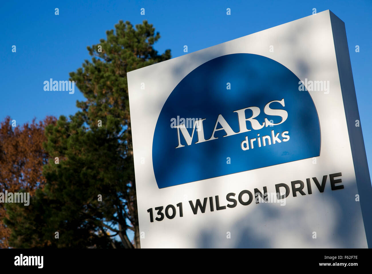 A logo sign outside of a facility occupied by Mars Drinks in West ...