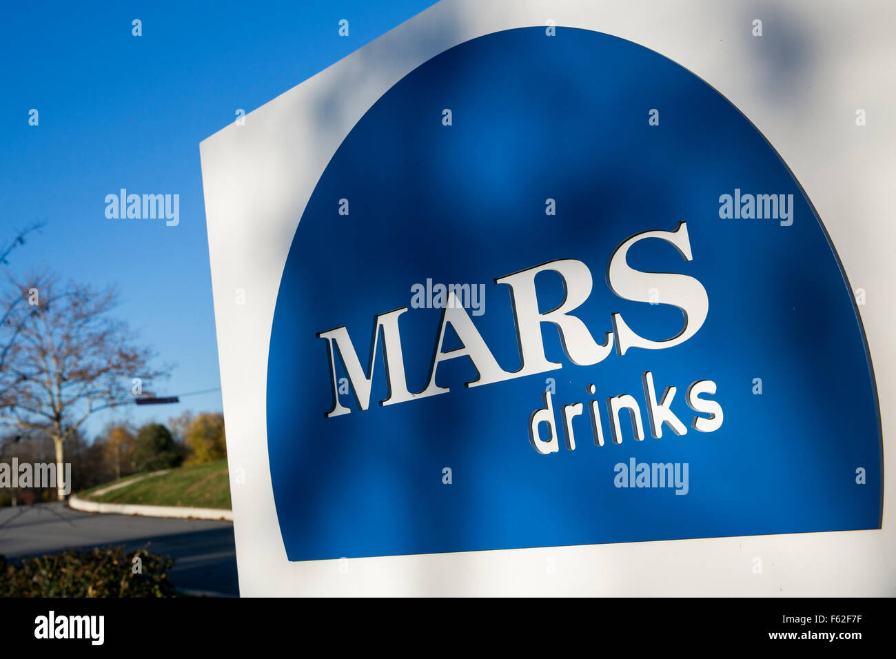 A logo sign outside of a facility occupied by Mars Drinks in West ...