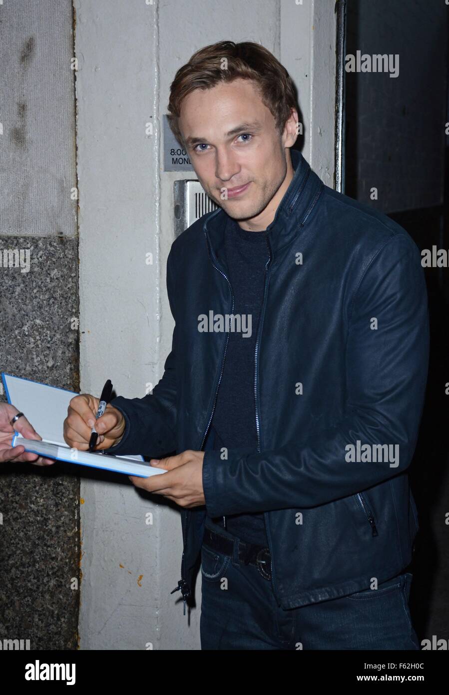 New York, NY, USA. 10th Nov, 2015. William Moseley out and about for ...