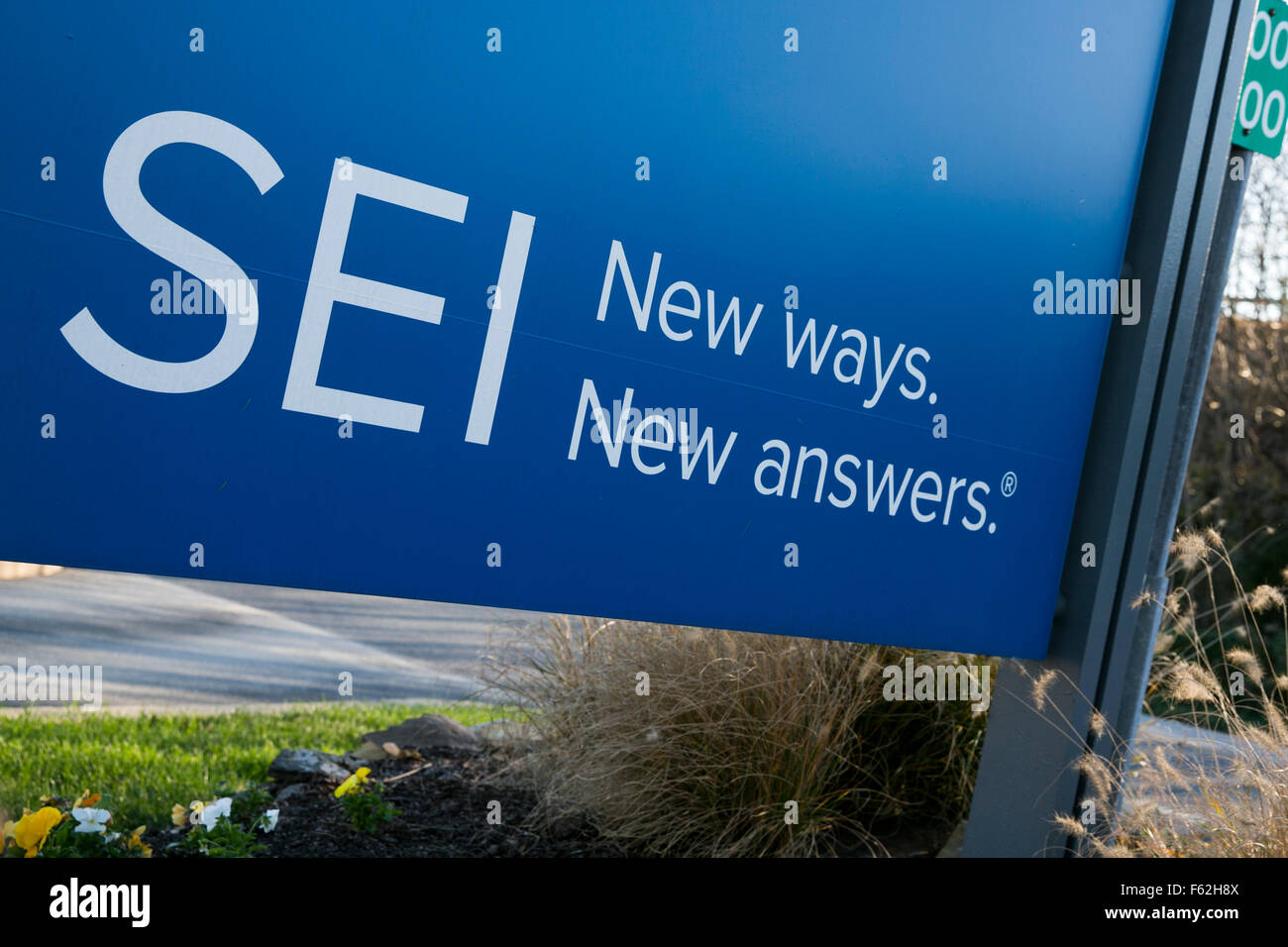 A logo sign outside of the headquarters of the SEI Investments Company ...