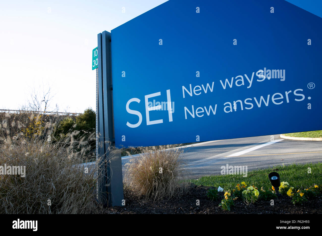A logo sign outside of the headquarters of the SEI Investments Company ...