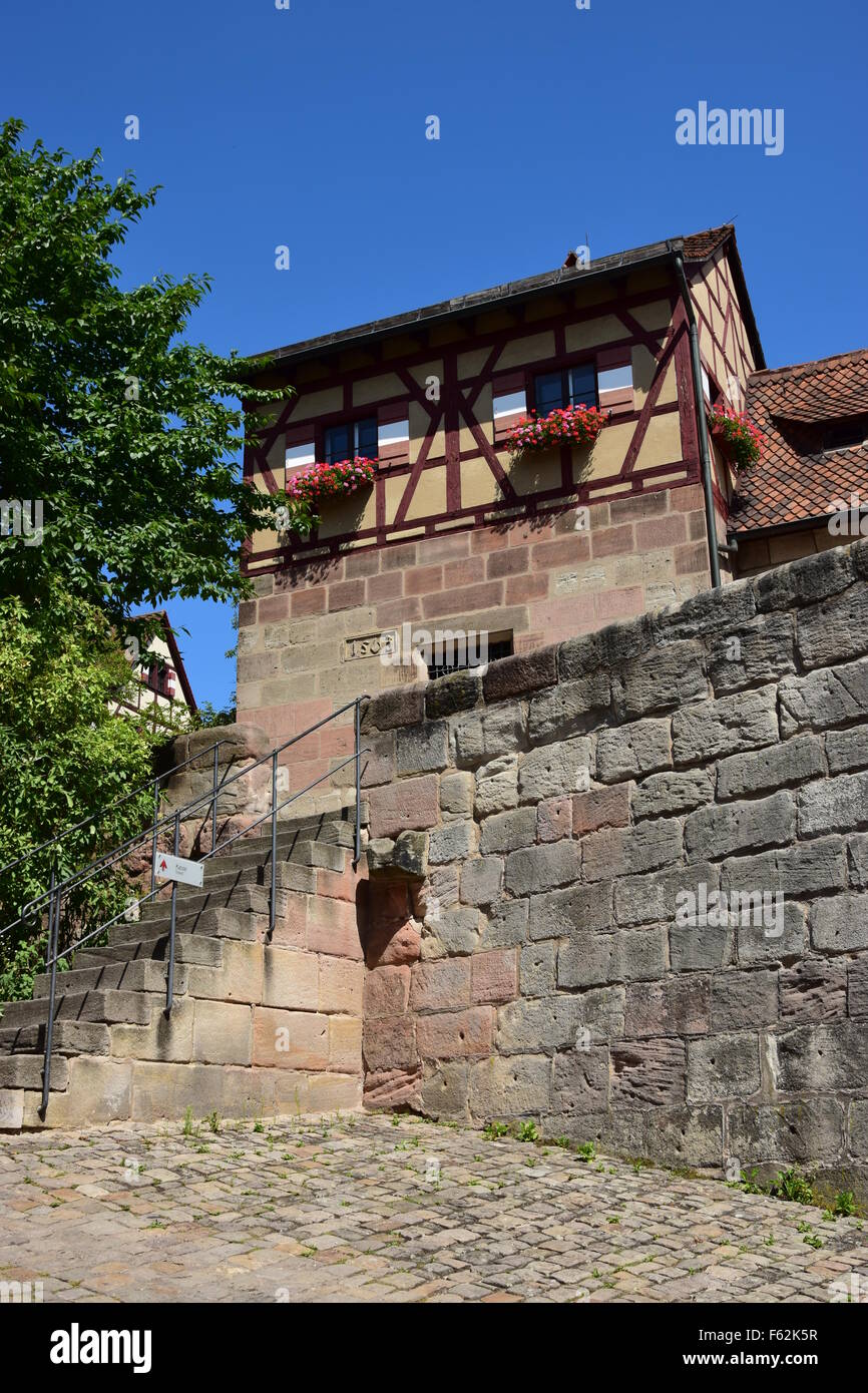 Building on the Imperial castle (Kaiserburg) in Nuremberg, Nürnberg ...