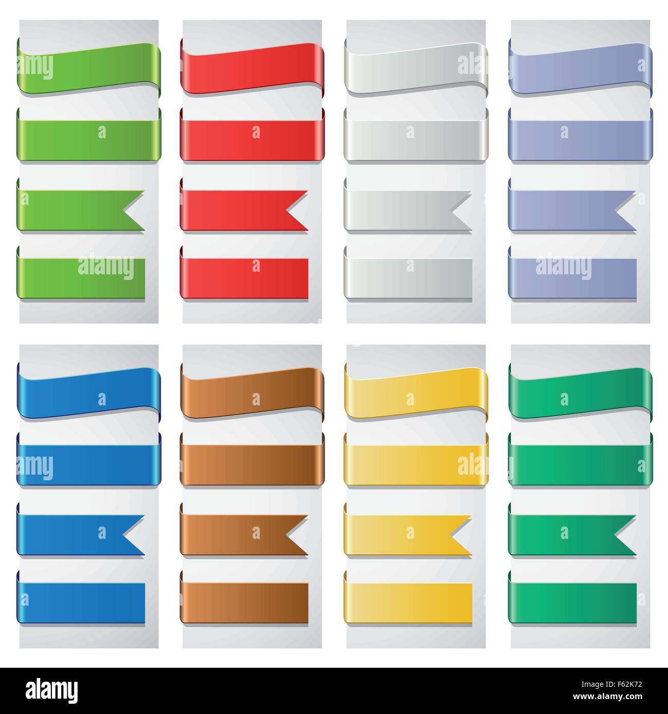 Set of the colorful ribbons Stock Vector Image & Art - Alamy