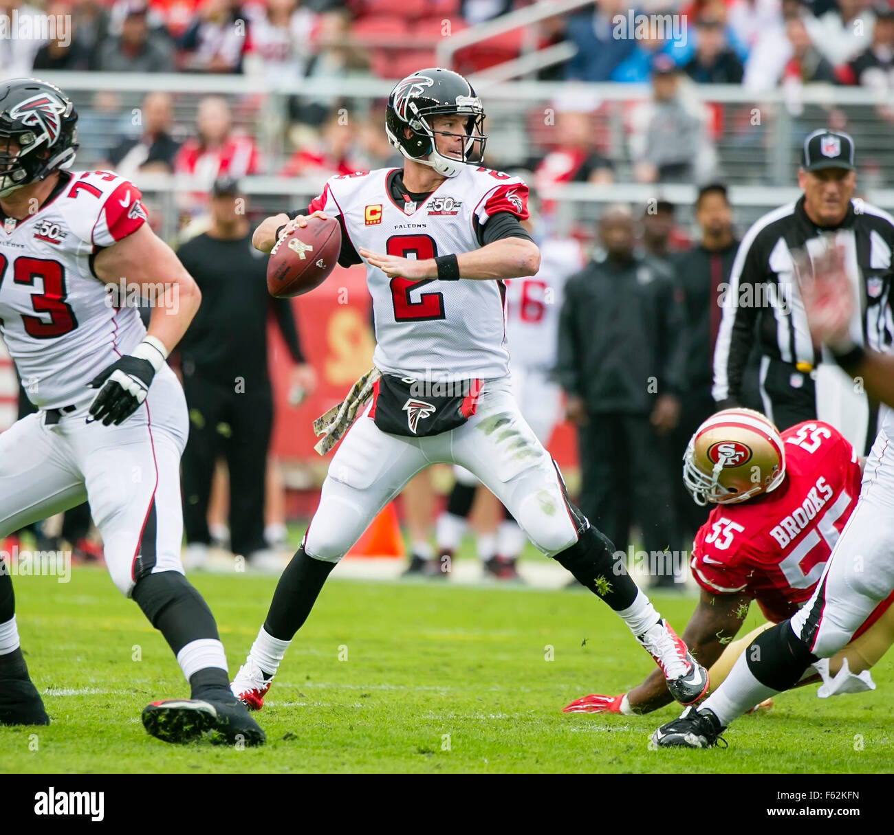 Santa Clara, CA. 8th Nov, 2015. Atlanta Falcons quarterback Matt Ryan ...