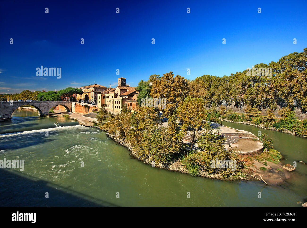 The Tiber island (Isola Tiberina), Rome, Italy Stock Photo - Alamy