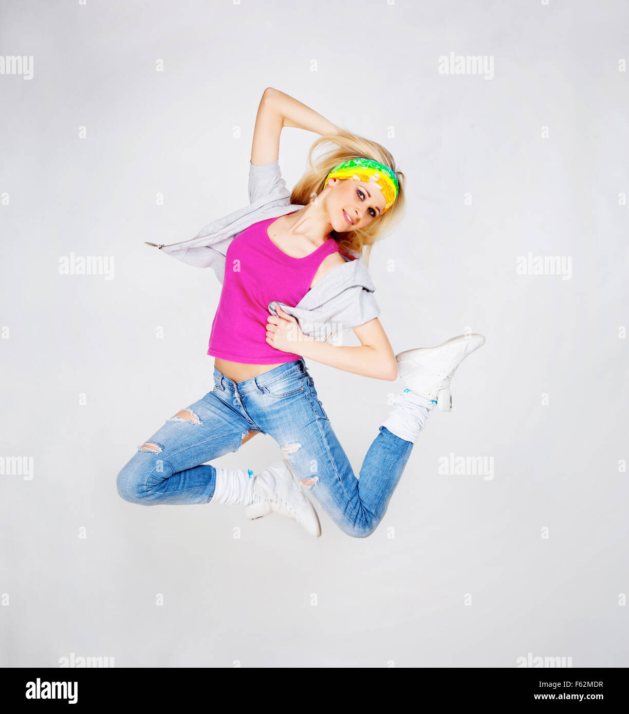 Dancing girl photo in studio Stock Photo - Alamy