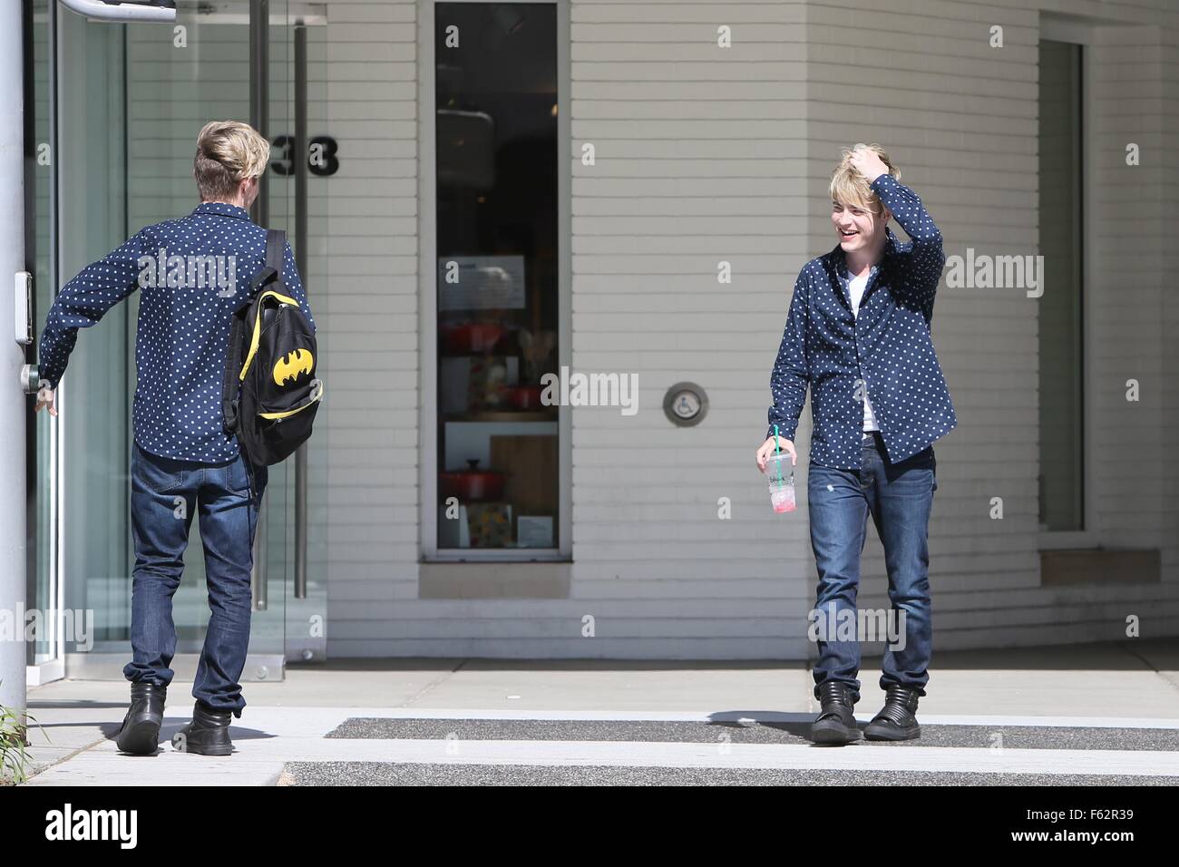 Jedward (John and Edward Grimes) spotted posing with fans at Starbucks ...