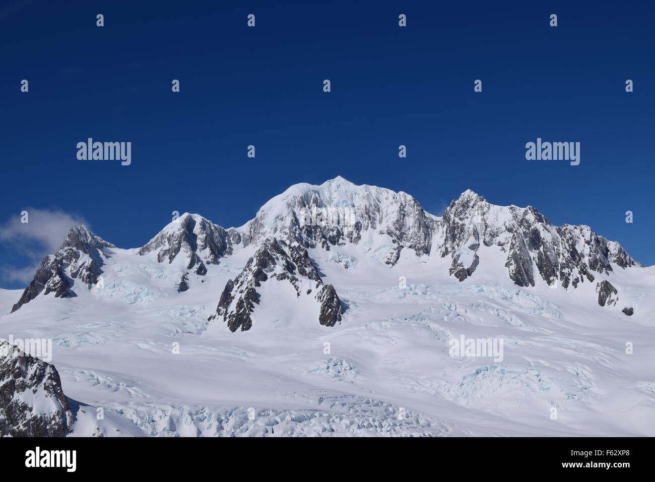 Aerial photo of spectacular mountain ranges taken from a helicopter ...