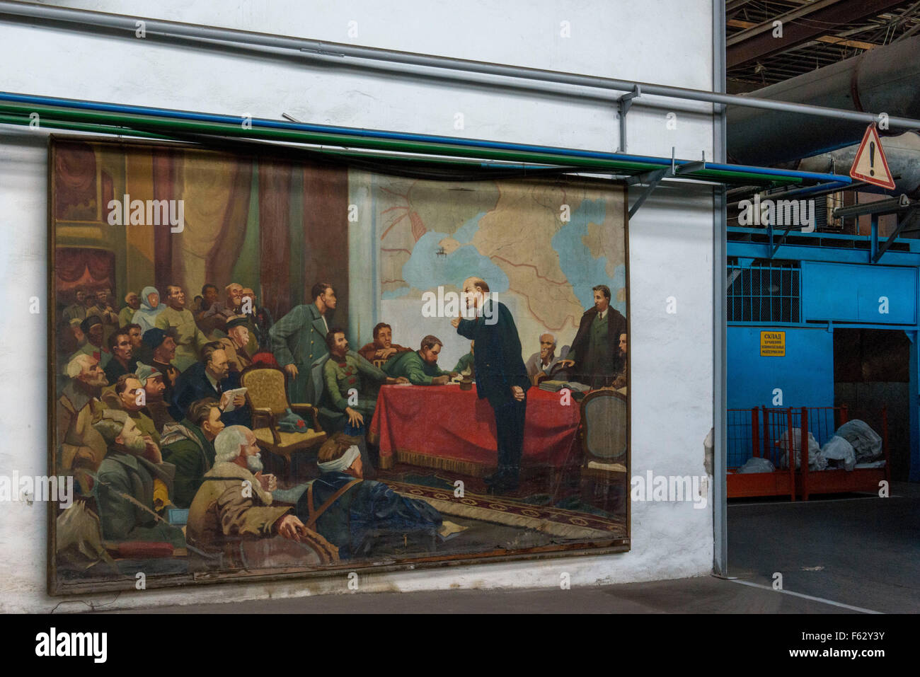 Painting With Lenin Explaining Electrification of the USSR, Moldavkabel ...