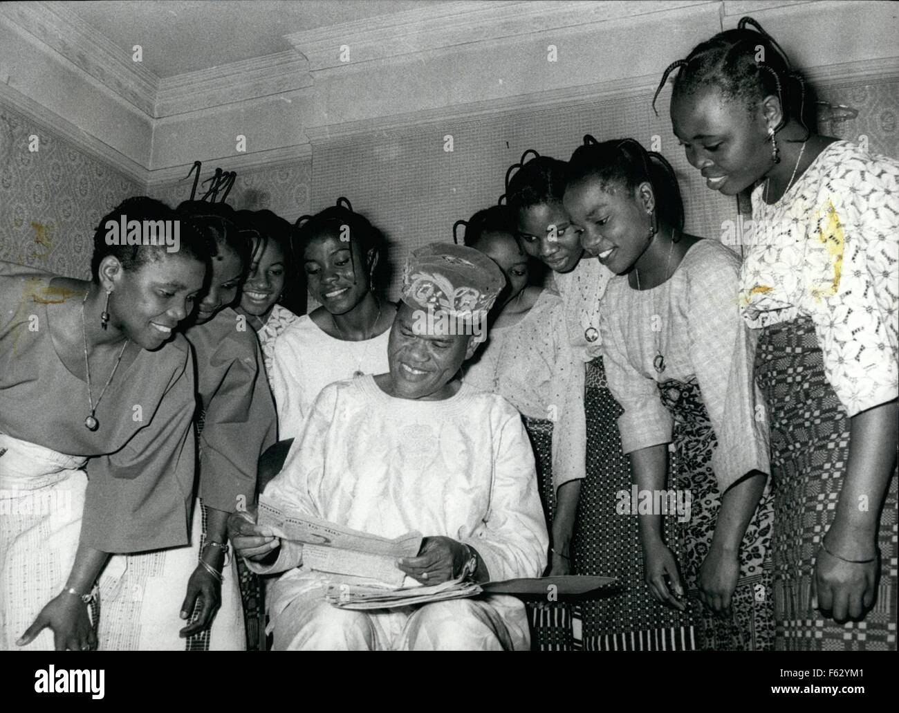 1968 - Nigerian chief, Hubert Ogunde, at his home in Tulse Hill, London ...