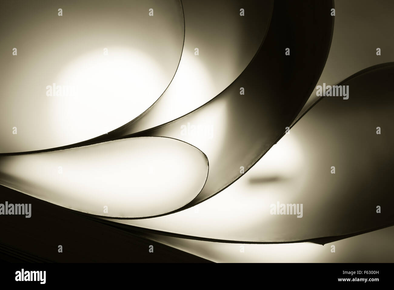 Abstract curves of paper. Toned Stock Photo - Alamy