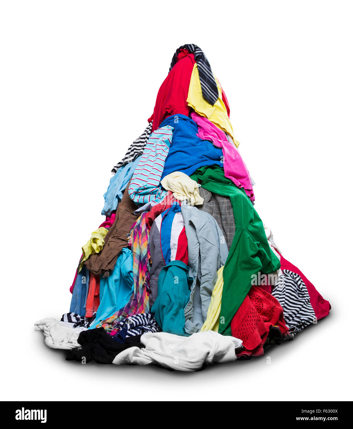 Pile clothes isolated on white hi-res stock photography and images - Alamy