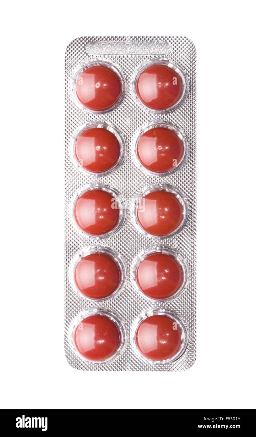 Red vitamin pills Cut Out Stock Images & Pictures - Alamy