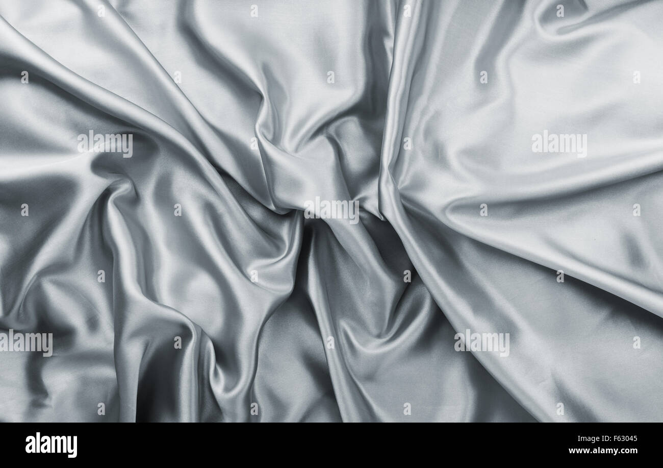Beautiful elegant grey rumple satin fabric Stock Photo - Alamy