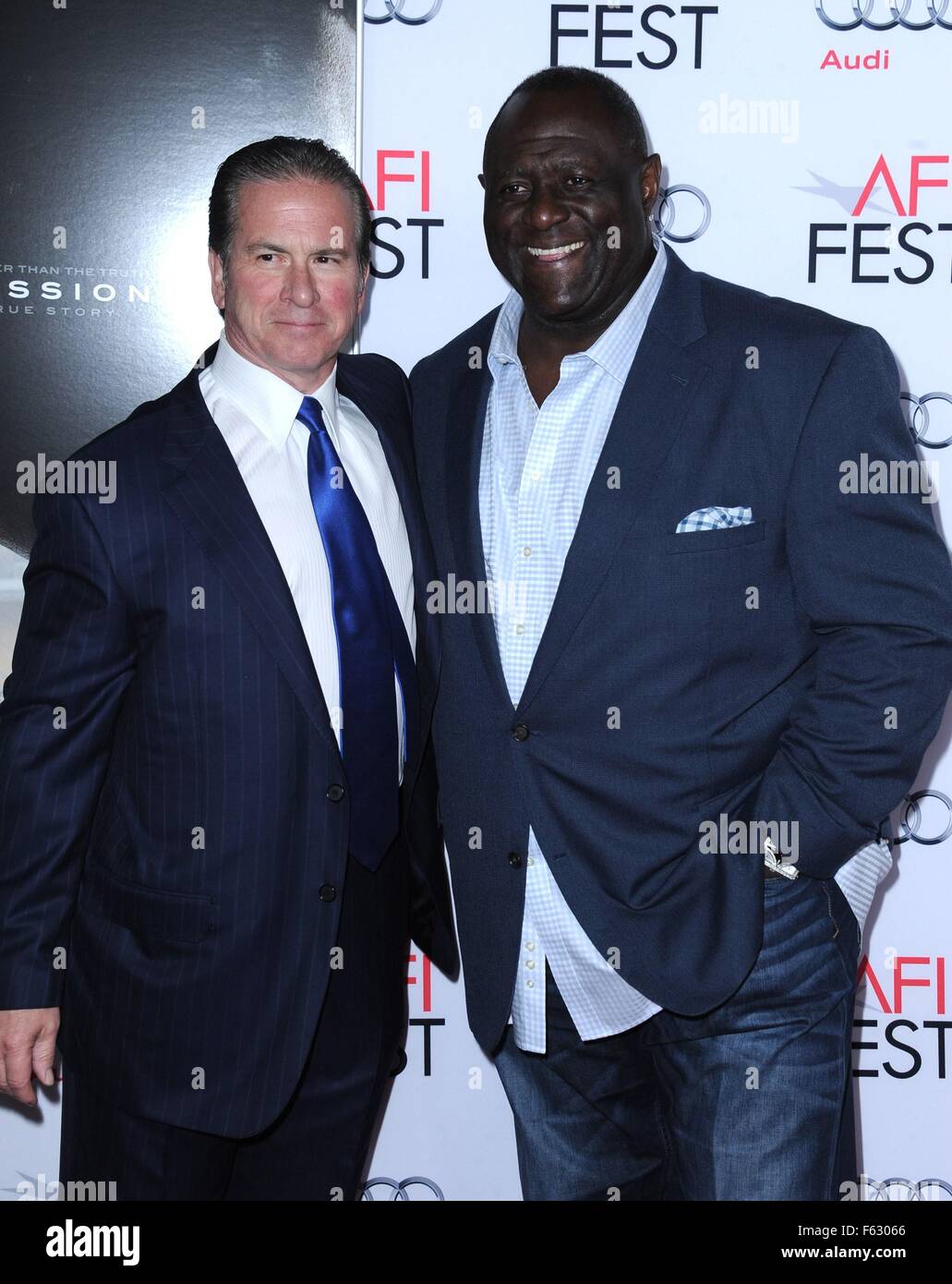 Los Angeles, CA, USA. 10th Nov, 2015. Dr. Julian Bailes, Leonard ...