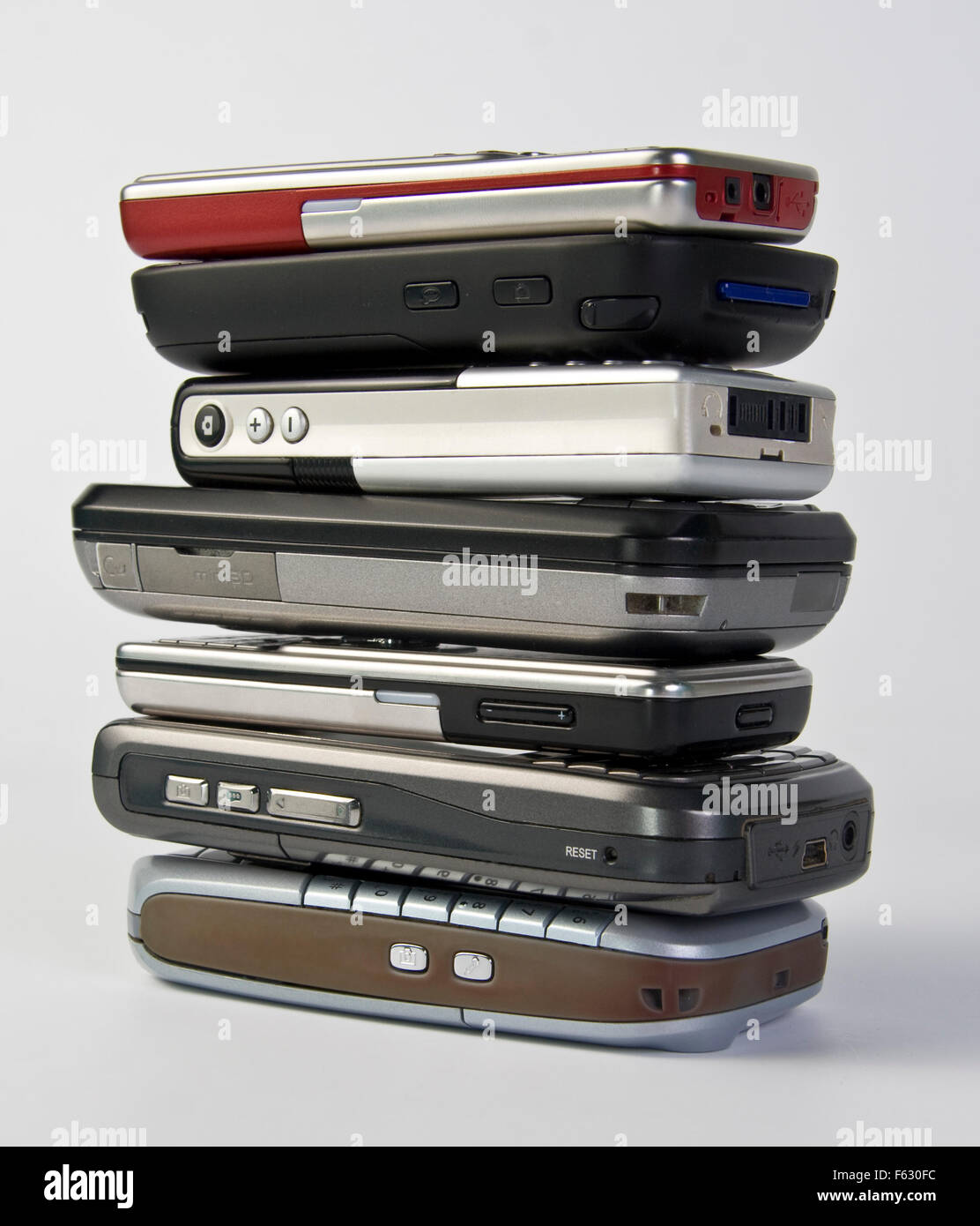 Stack of mobile phones Stock Photo - Alamy