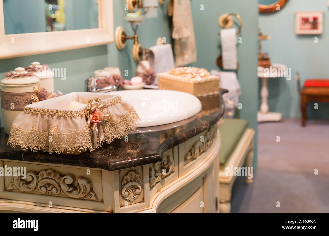 Modern luxury nice bathroom interior Stock Photo - Alamy
