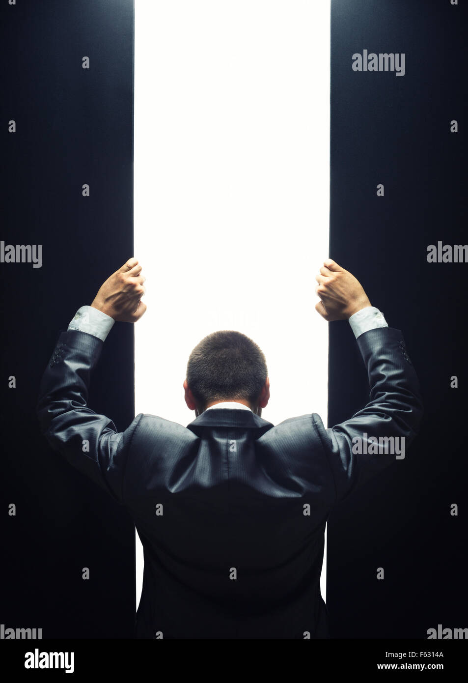 Man opening a gate man hi-res stock photography and images - Alamy