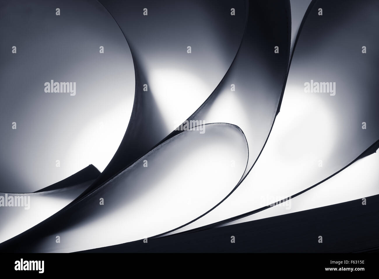 Abstract curves of paper sheets Stock Photo - Alamy