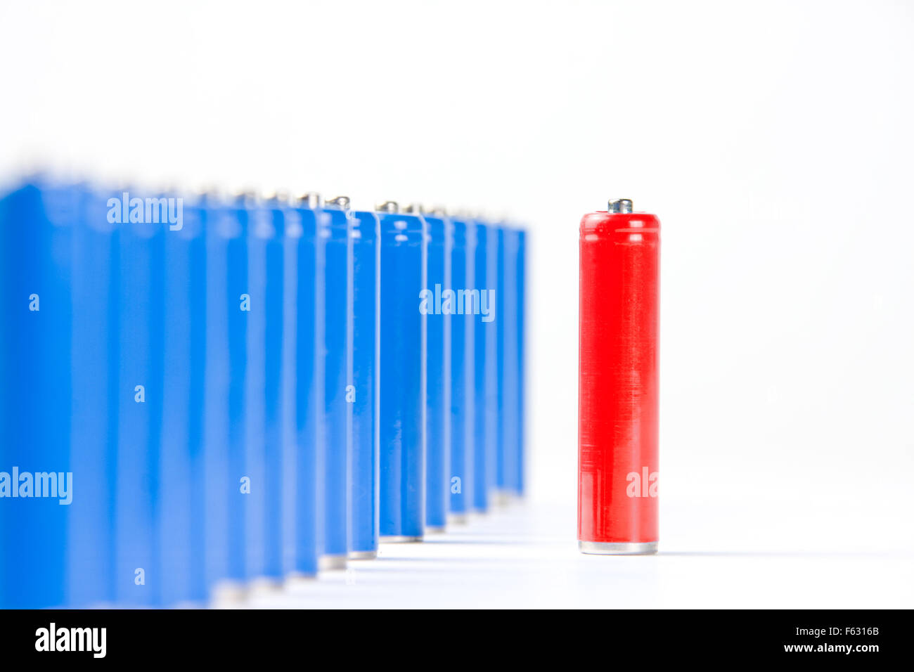 Leadership concepts. Special red battery Stock Photo - Alamy