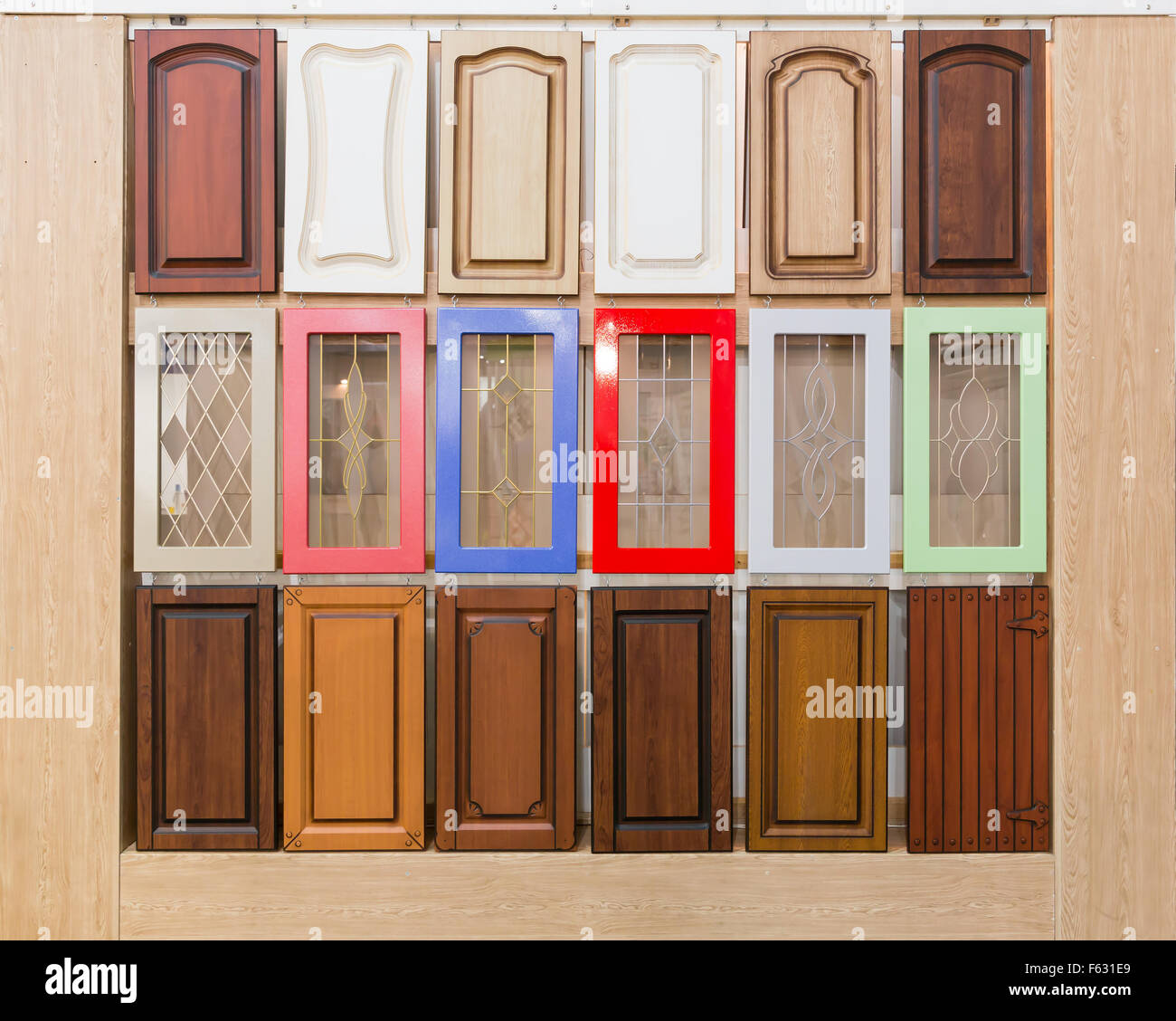 Set of lots of various wooden doors Stock Photo - Alamy