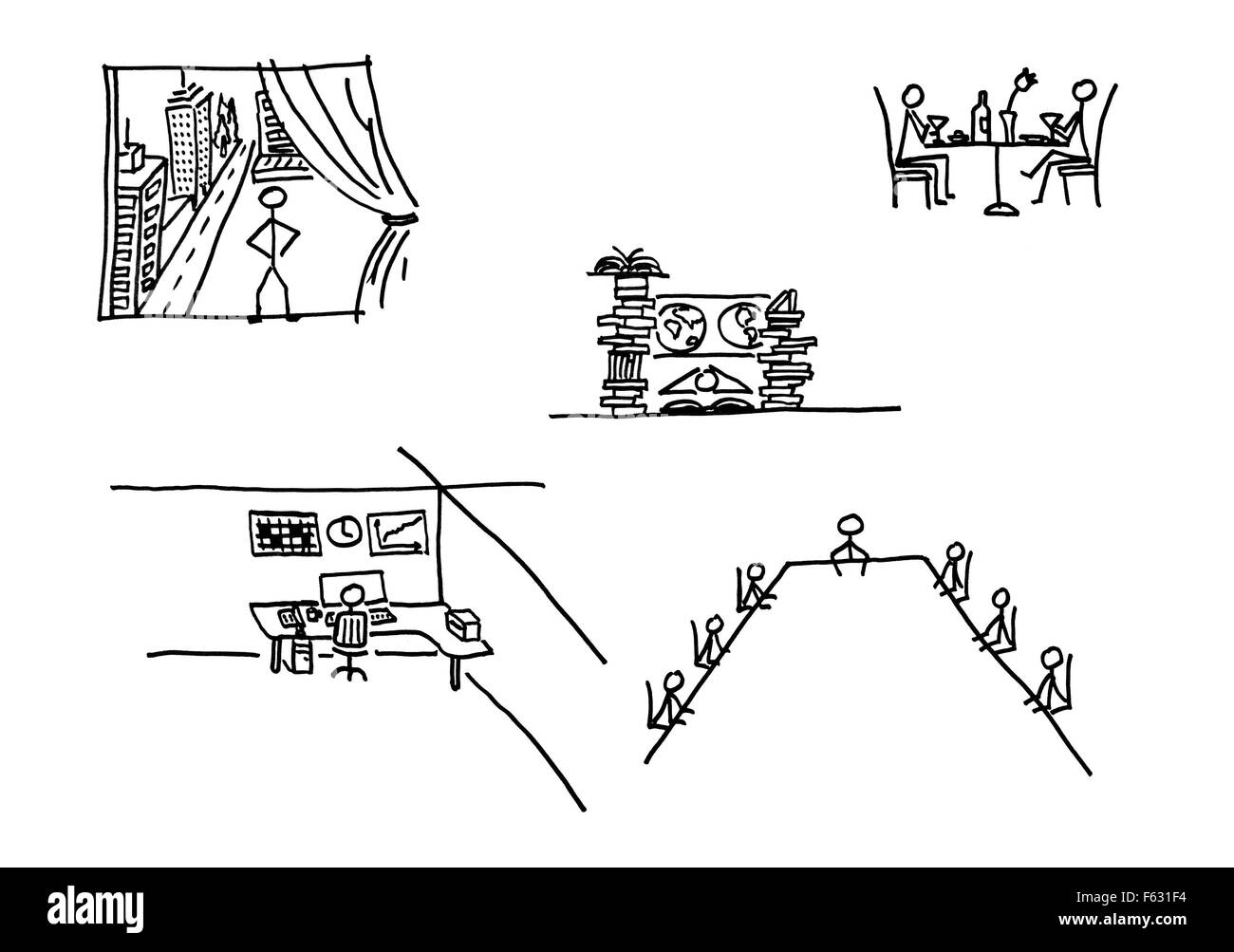 Businessman pen in paper Cut Out Stock Images & Pictures - Alamy