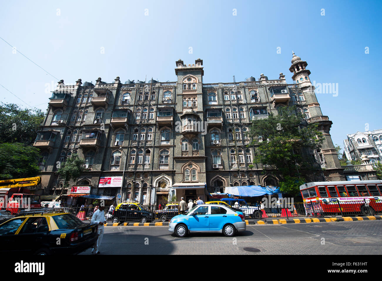 Old colonial buildings in the Colaba neighborhood in Mumbai Stock Photo ...