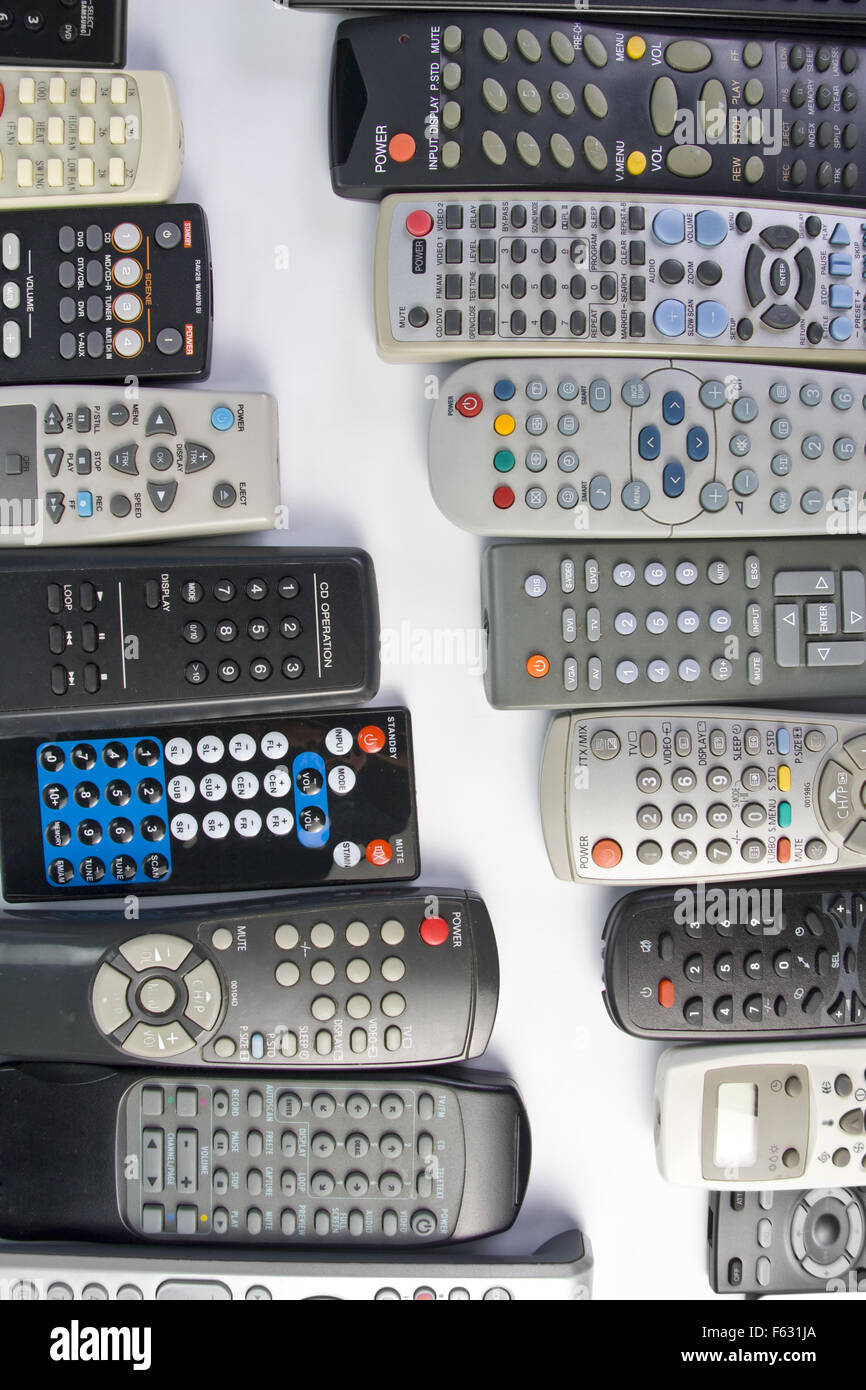 Rows of remote controters Stock Photo - Alamy