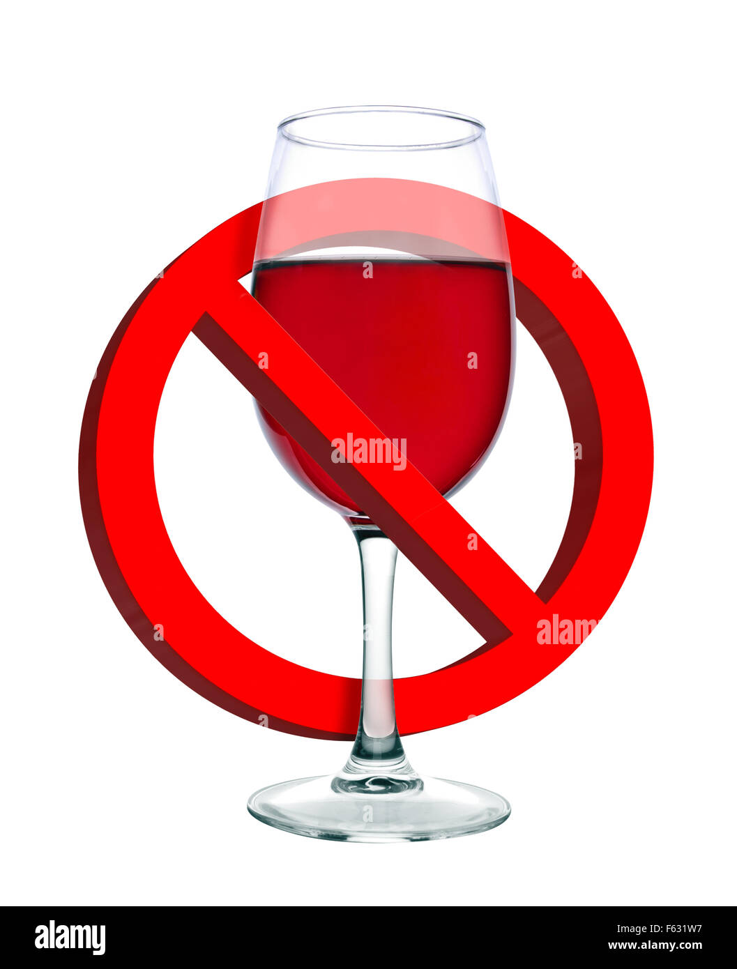 Alcohol is forbidden sign on white background Stock Photo - Alamy