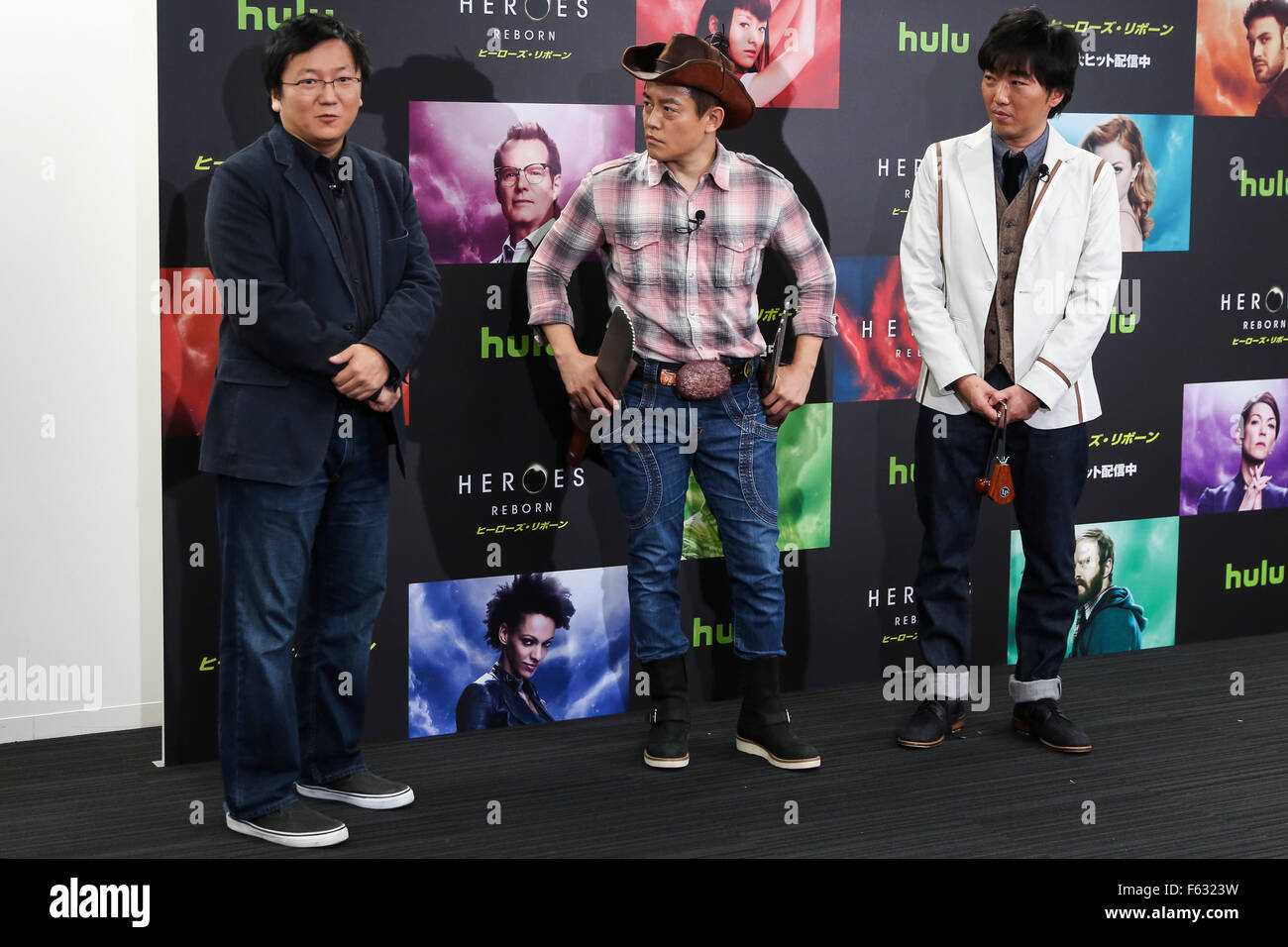 Tokyo, Japan. 11th November, 2015. (L to R) Japanese actor Masi Oka ...