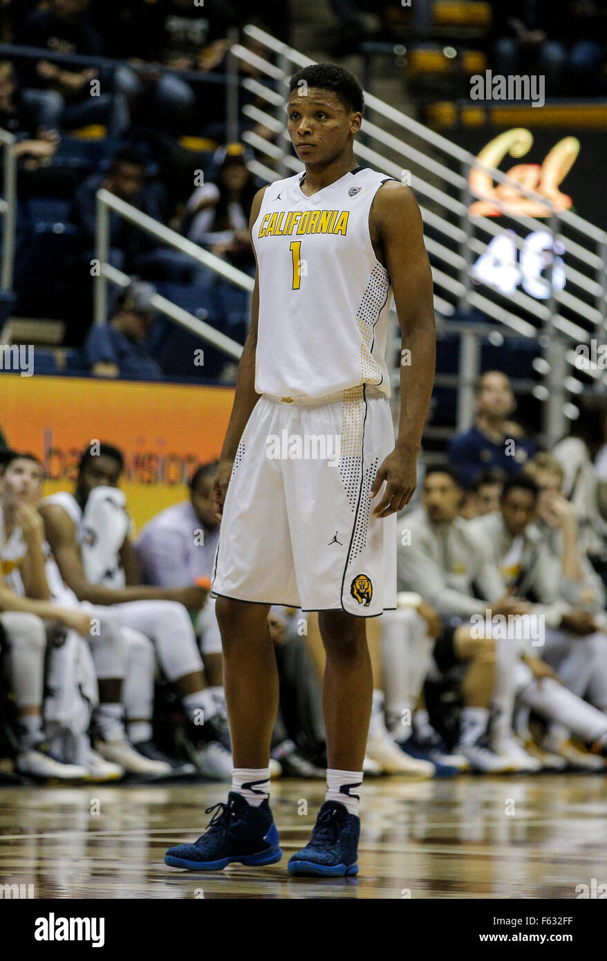 Berkeley USA CA. 09th Nov, 2015. California F # 1 Ivan Rabb had a ...