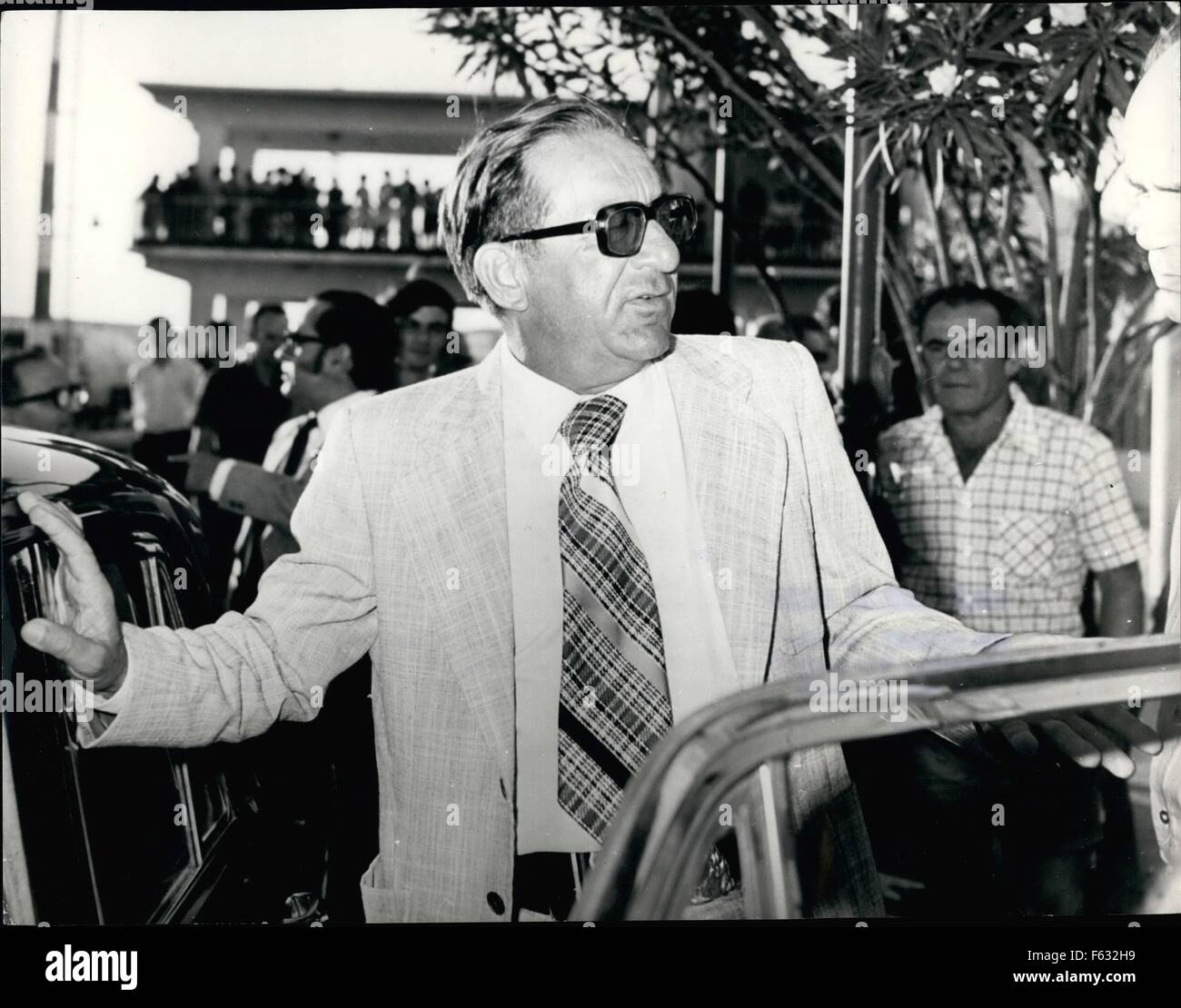 1972 - Dom Mintoff on election trail in Malta.: Dom Mintoff, on his ...