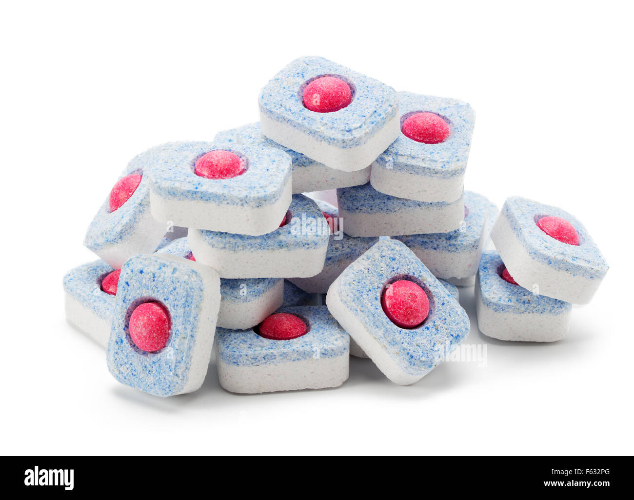 Dishwasher tablets on white background isolated Stock Photo - Alamy