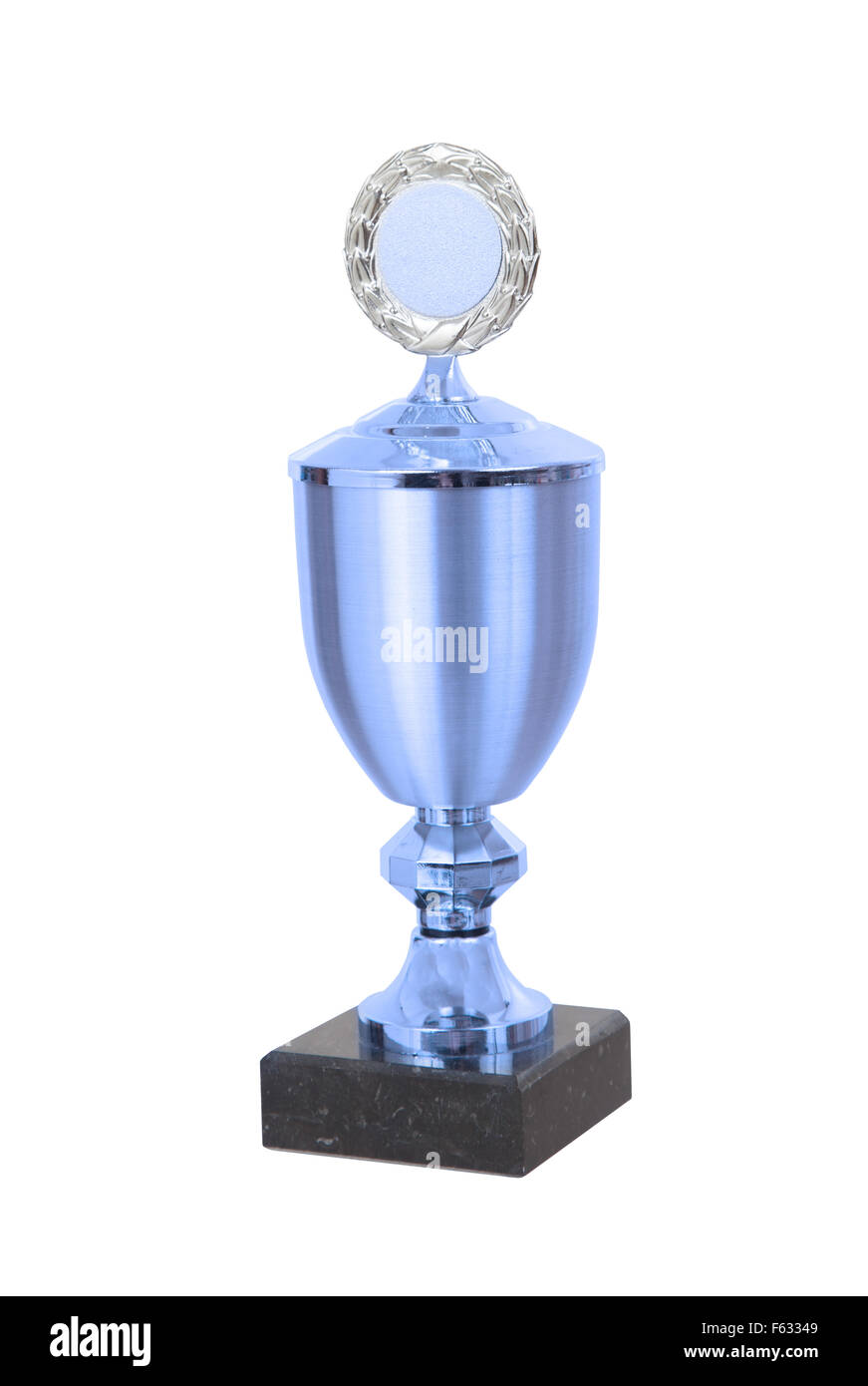 Trophy cup isolated on a white background - Blue Stock Photo - Alamy