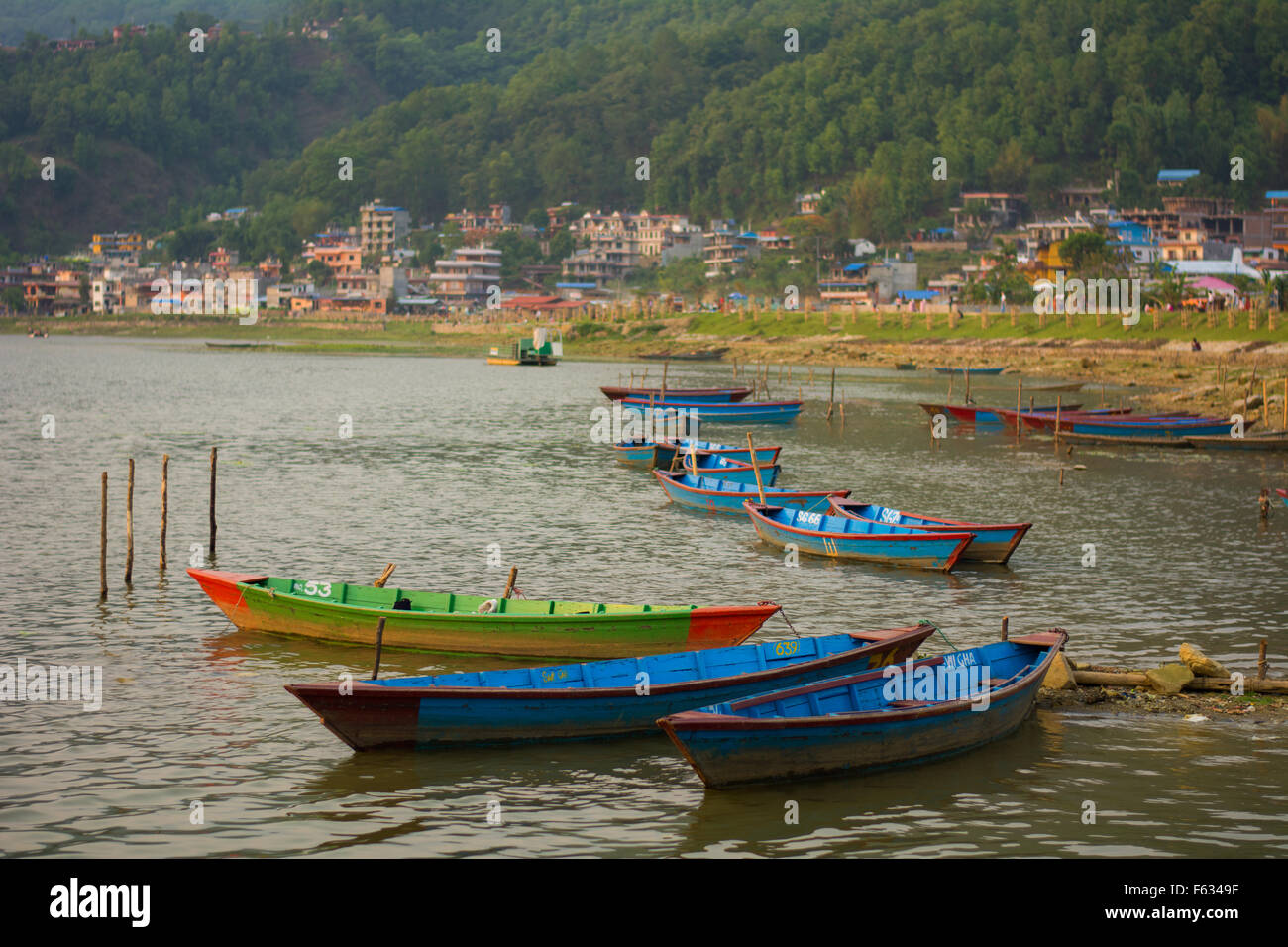 Phewa lake boats in hi-res stock photography and images - Alamy