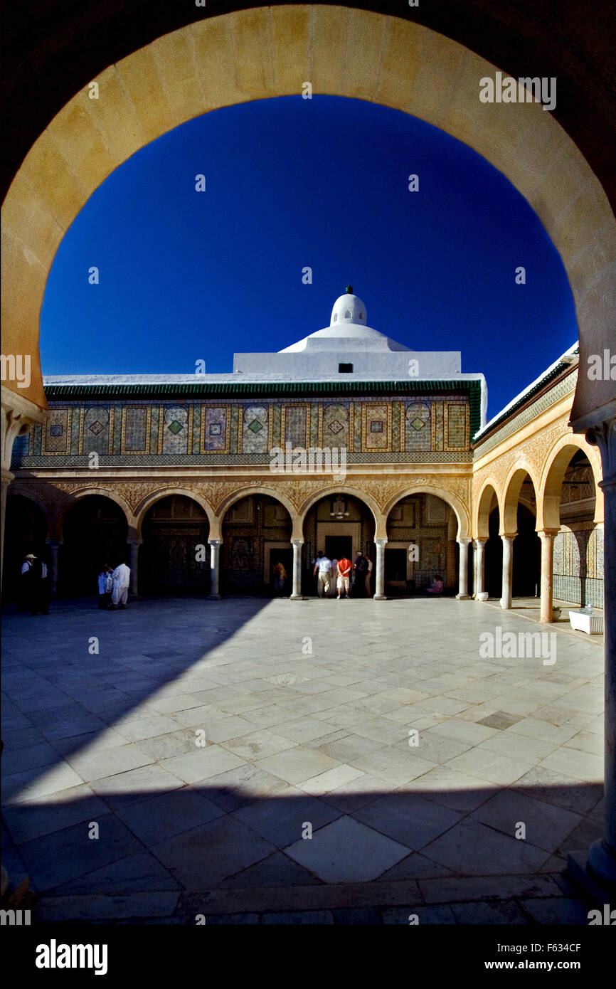 door sky and arc Great Mosque of Kairouan Tunisia the fourth most ...