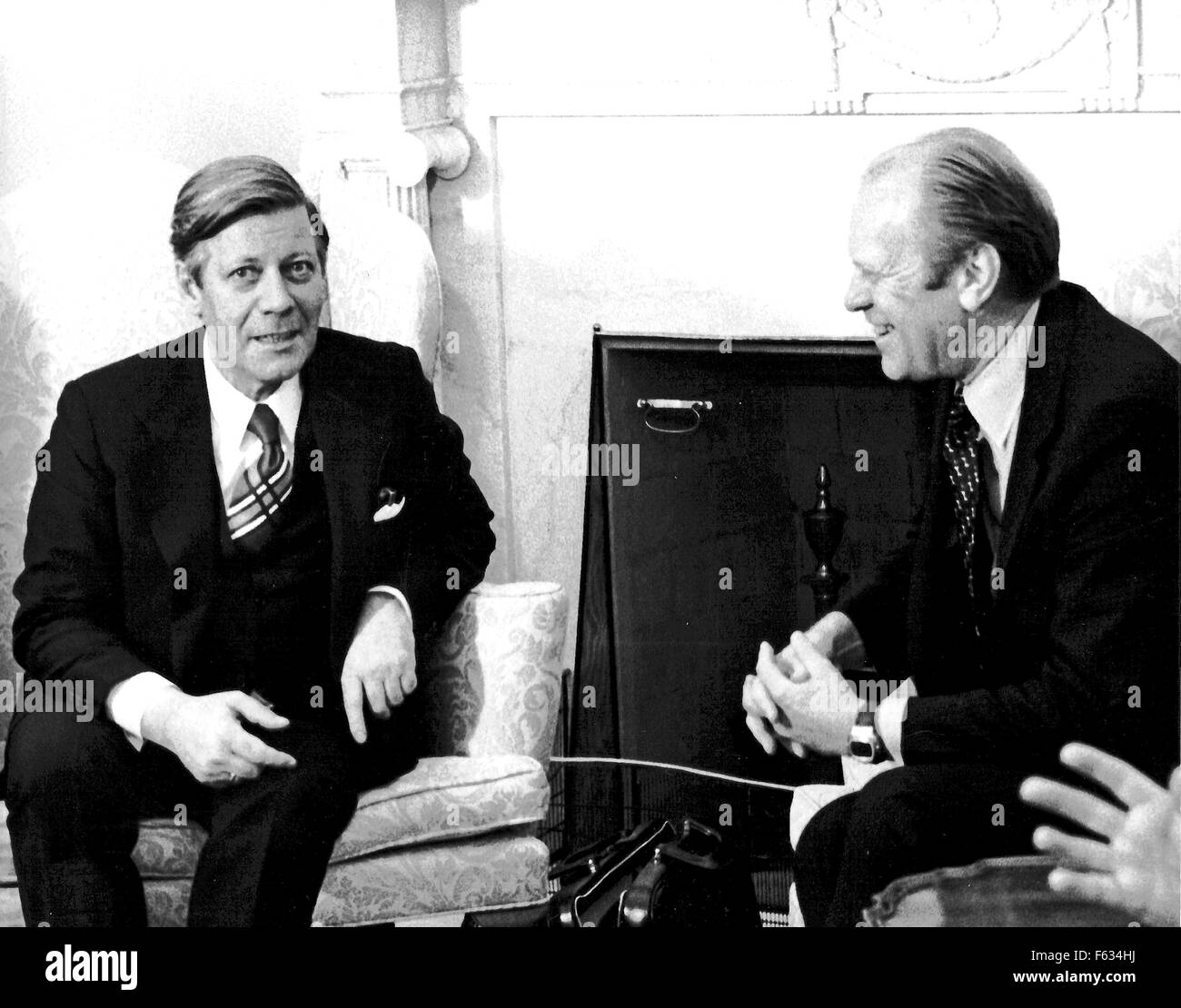 United States President Gerald R. Ford and Chancellor Helmut Schmidt of ...