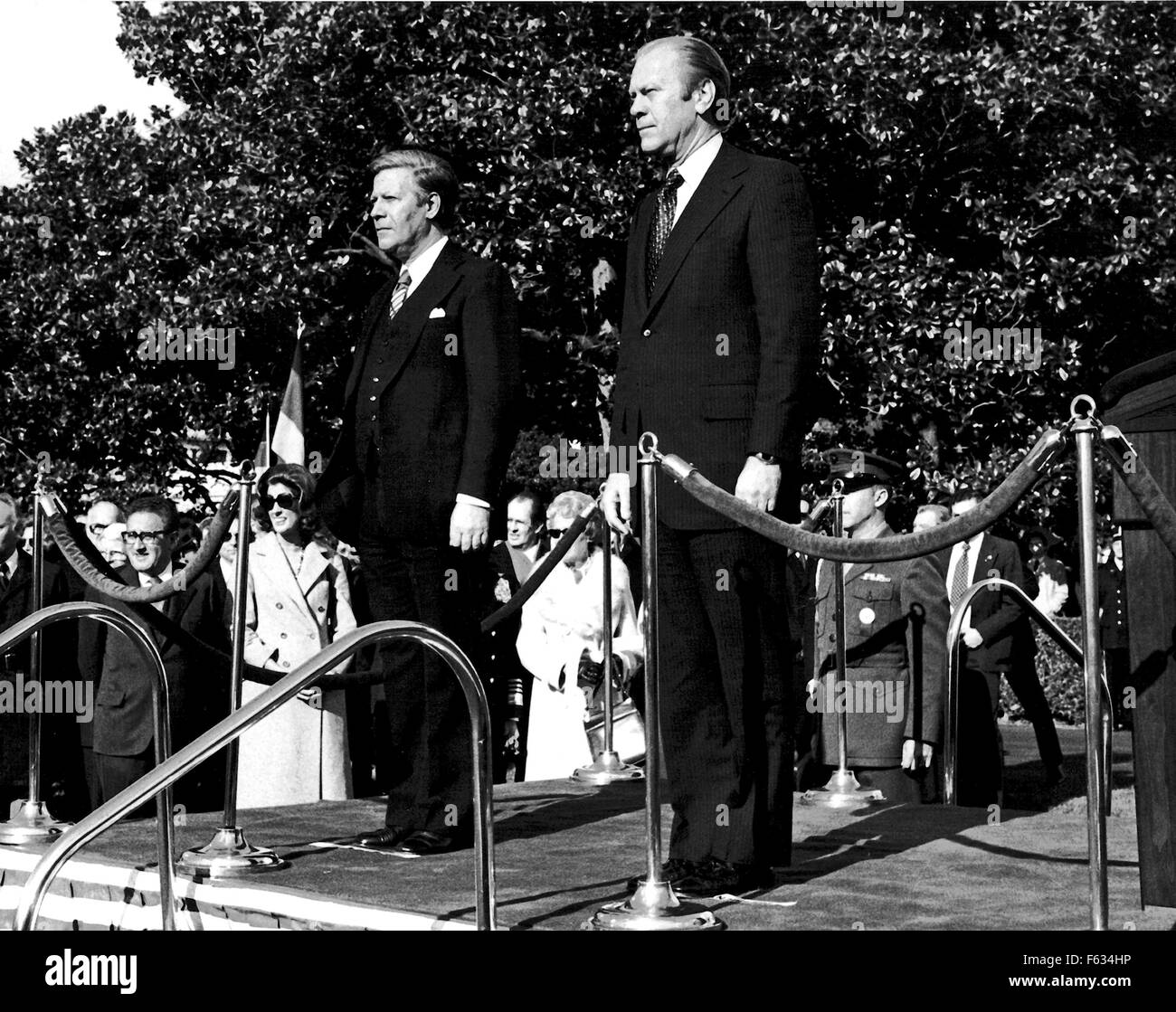 United States President Gerald R. Ford and Chancellor Helmut Schmidt of ...
