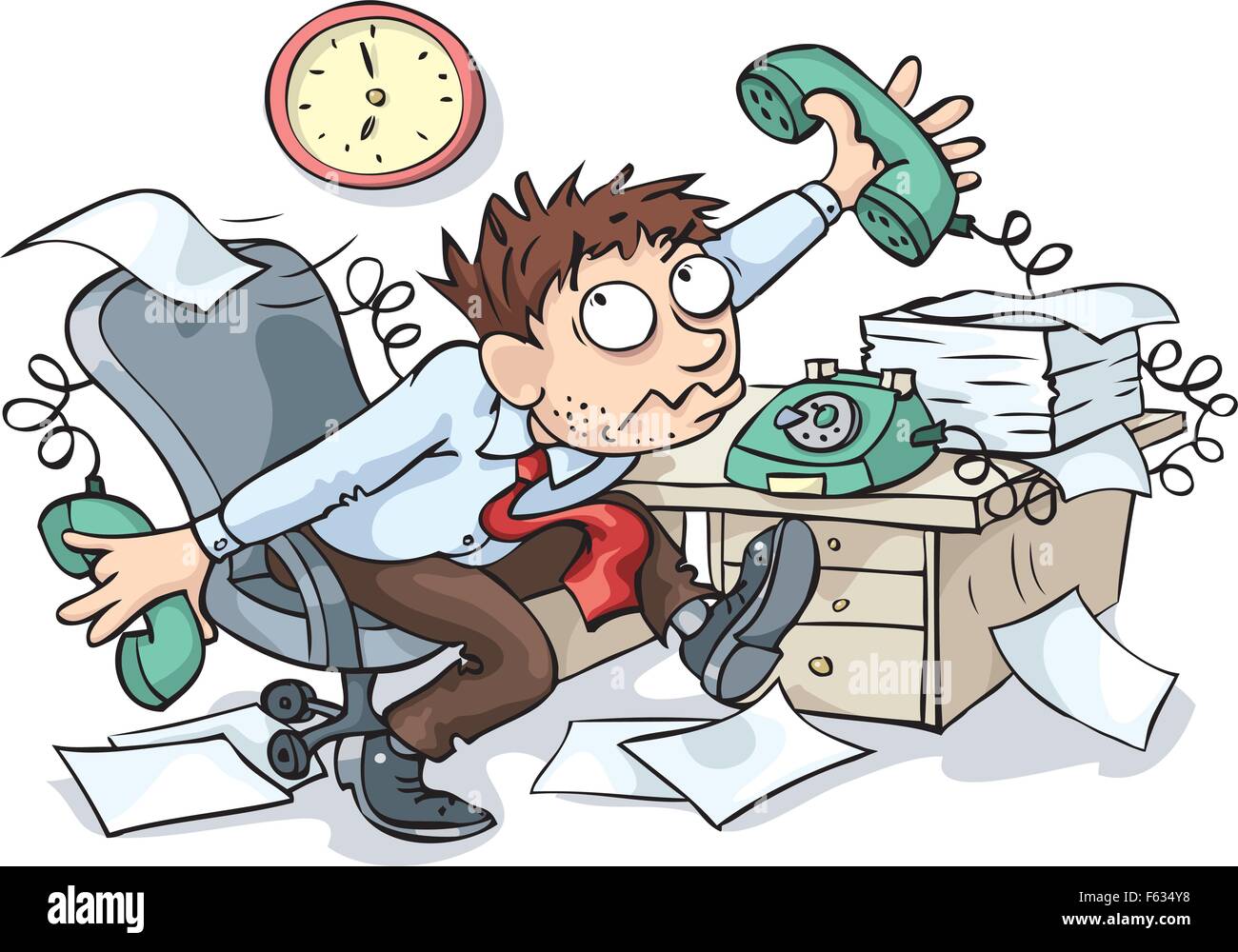Man panic office not woman not girl Stock Vector Images - Alamy