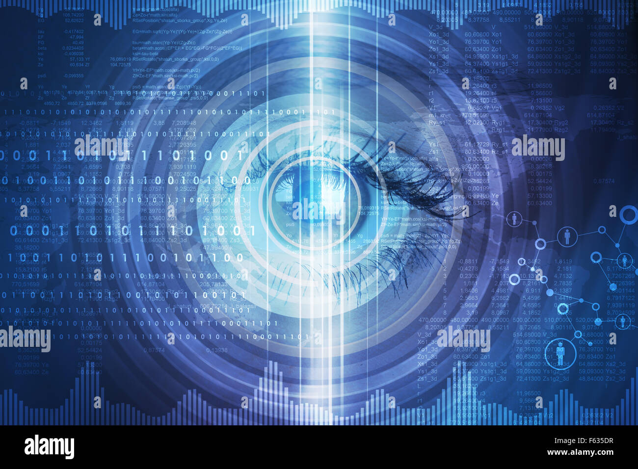 Abstract background with human eye and graph Stock Photo - Alamy