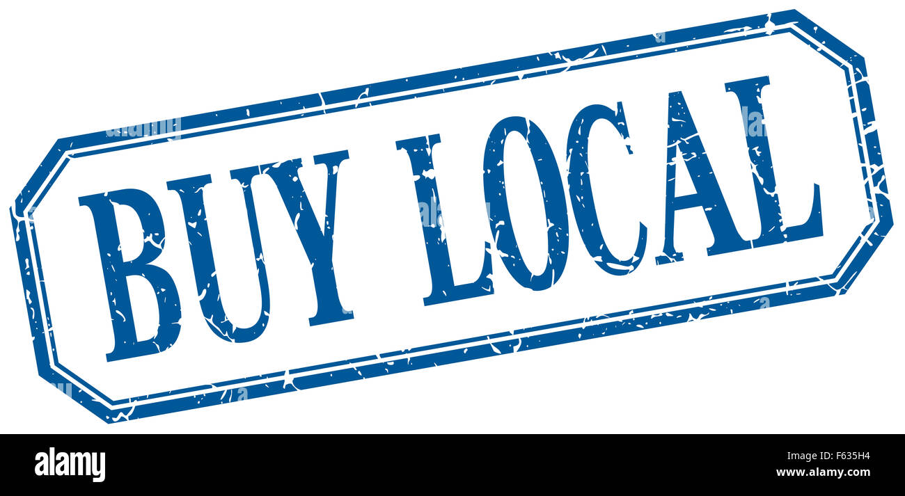 Buy local sign square hi-res stock photography and images - Alamy