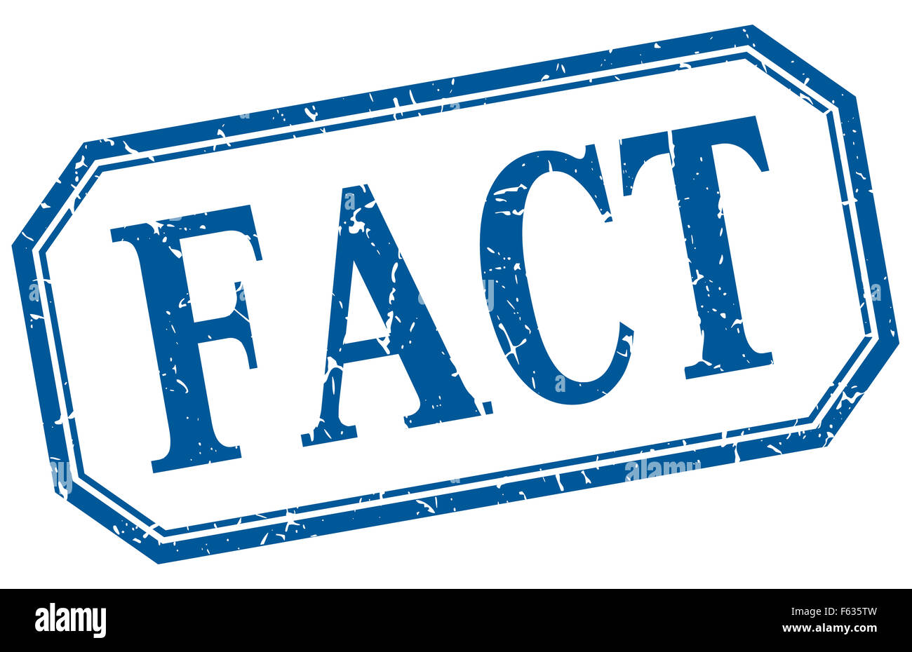 fact square blue grunge vintage isolated label Stock Photo - Alamy