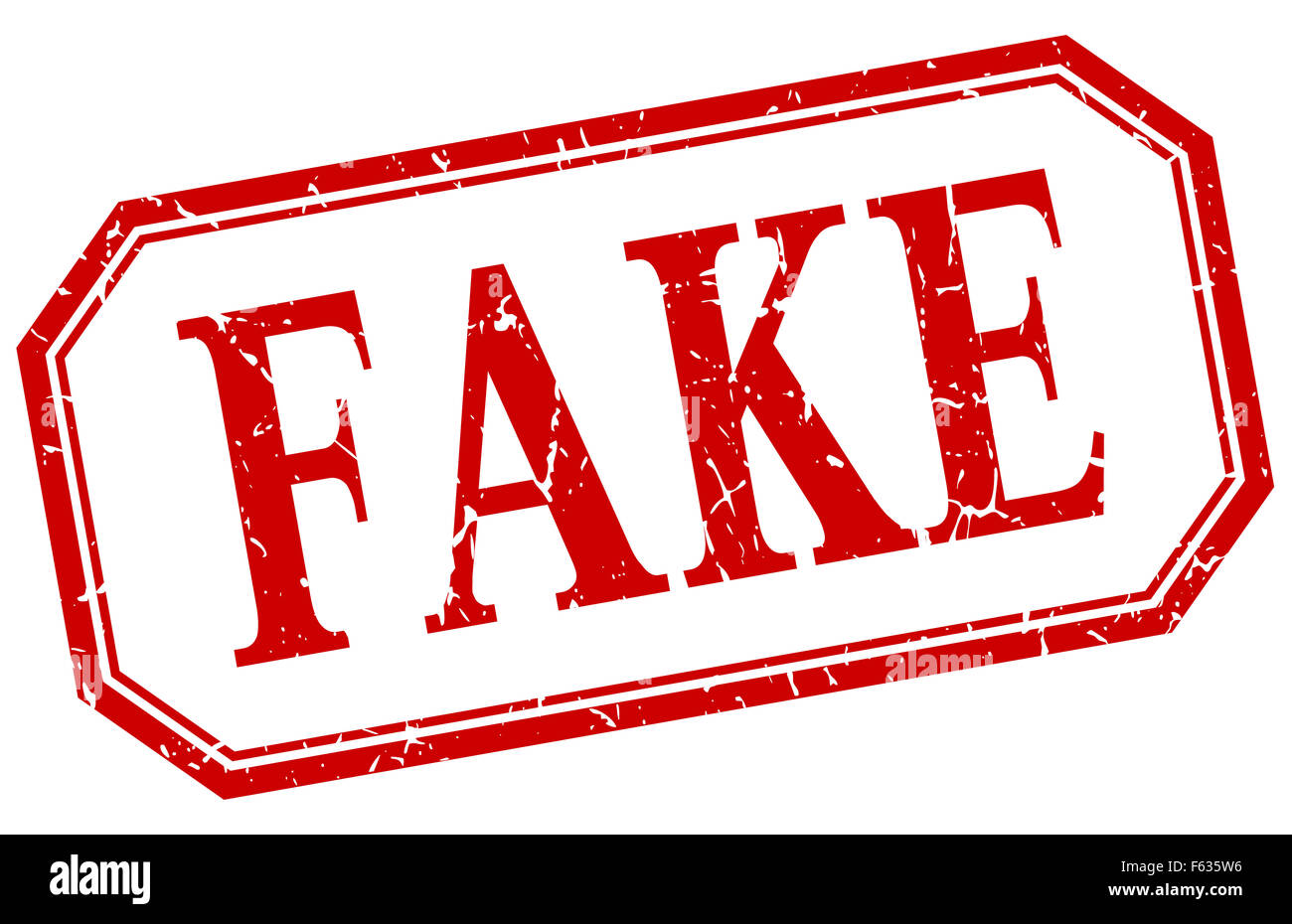 fake square red grunge vintage isolated label Stock Photo - Alamy