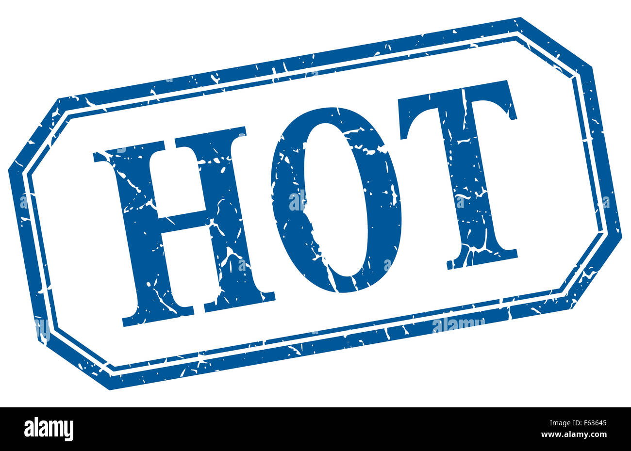 hot square blue grunge vintage isolated label Stock Photo - Alamy