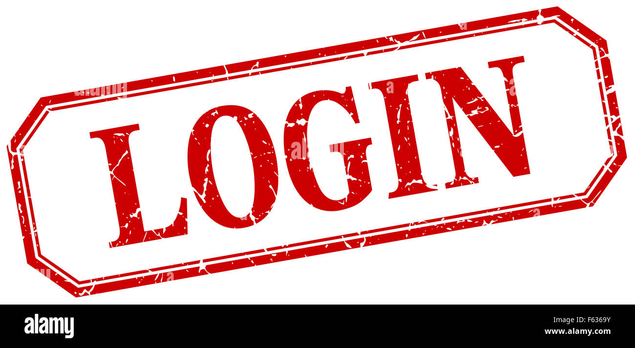 login square red grunge vintage isolated label Stock Photo - Alamy