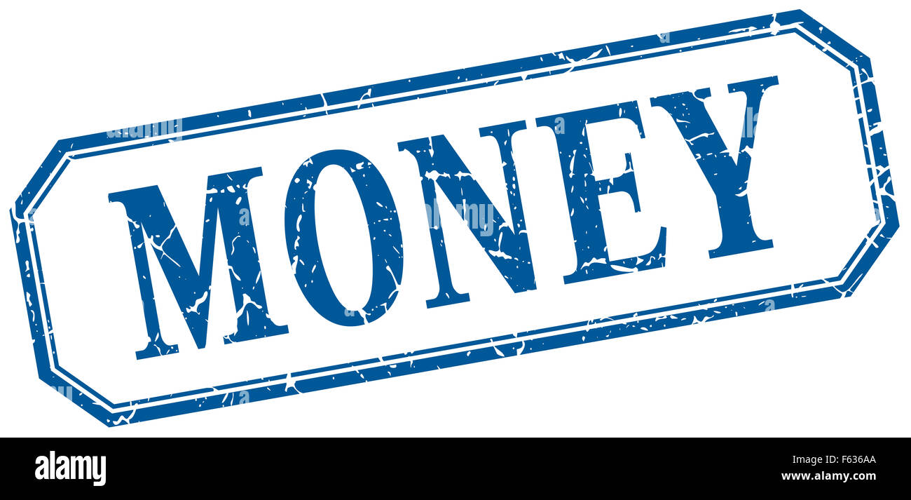 money square blue grunge vintage isolated label Stock Photo - Alamy